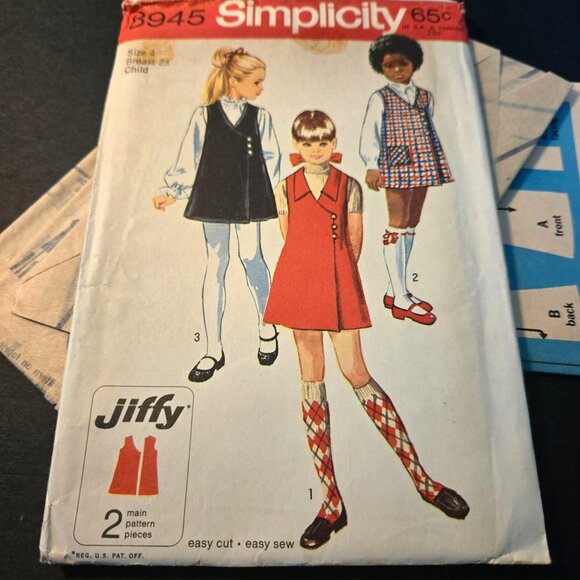 Simplicity | Office | Simplicity 8945 Sewing Pattern Girls Front Wrap ...